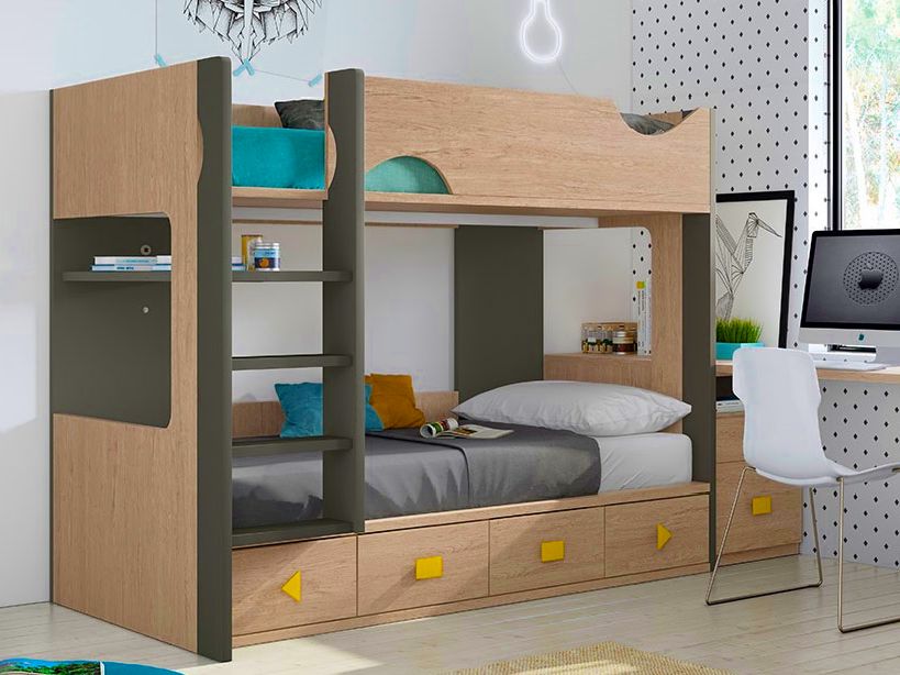 LITERA JUVENIL CON CAJONES FAN204+ - Muebles Detena