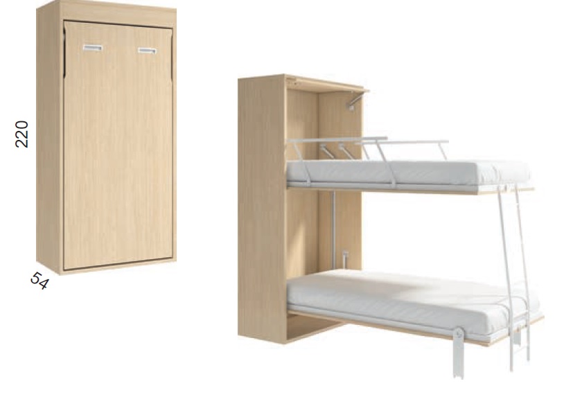 LITERA ABATIBLE VERTICAL KISS. - Muebles Detena