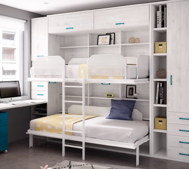 HABITACION CON LITERA ABATIBLE* - Muebles Detena