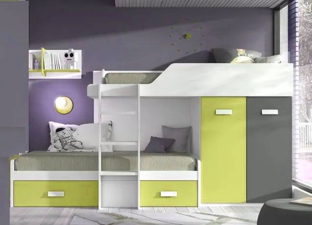 LITERA TREN JUVENIL VITTA. - Muebles de Tena