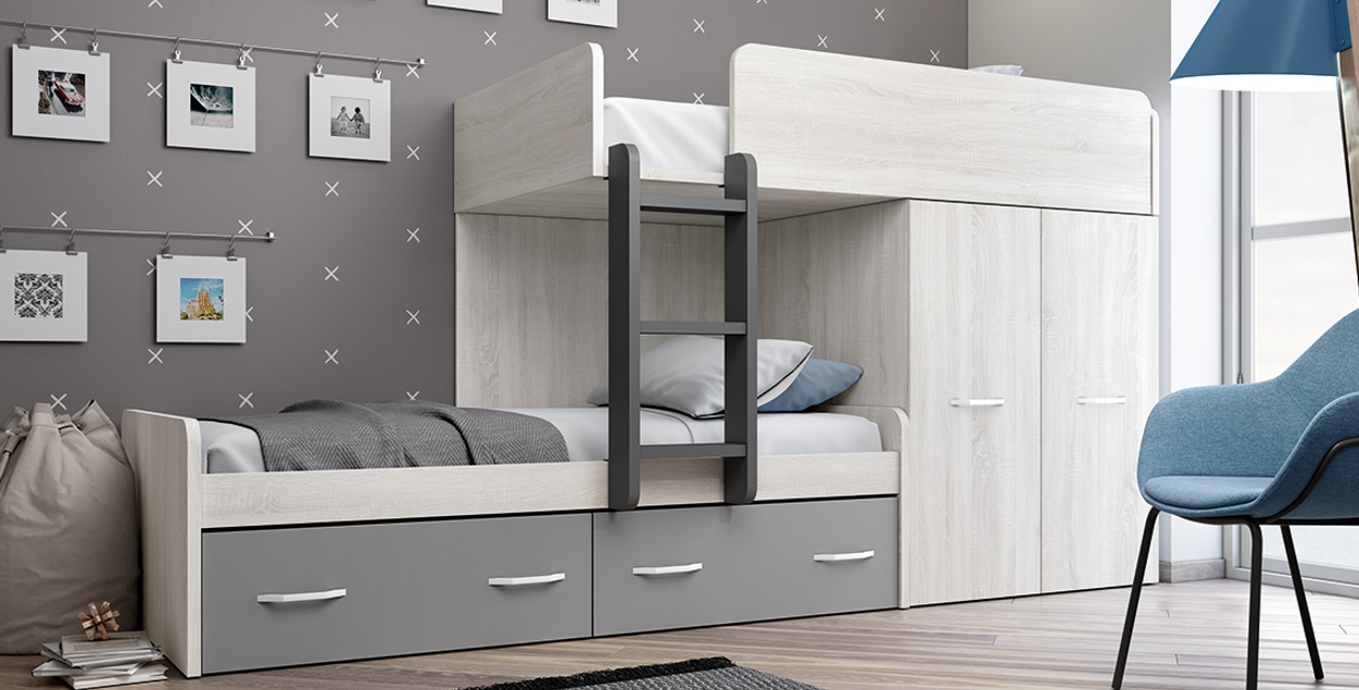 LITERA TIPO TREN LIDER 143¨ - Muebles Detena