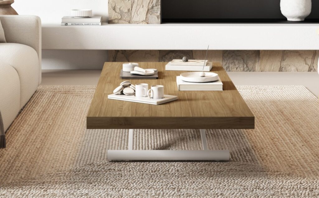 Mesa multifuncion 520,elevable y extensible - Muebles Detena